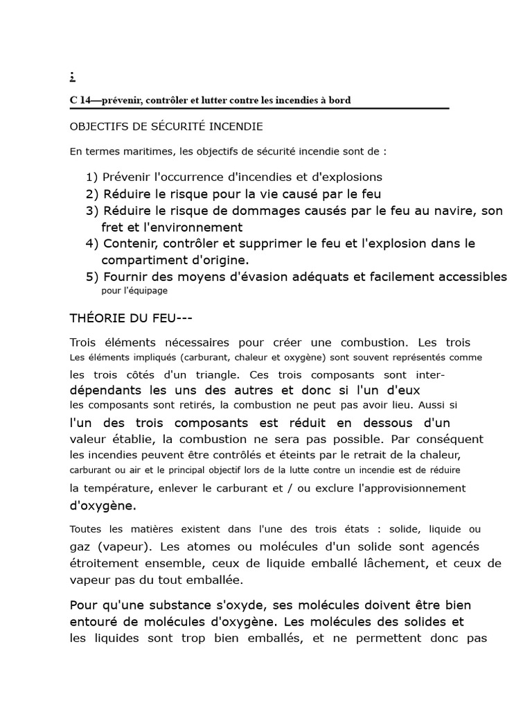 Prévenir, Contrôler Et Combattre Les Incendies À Bord | PDF | La combustion | Combustible