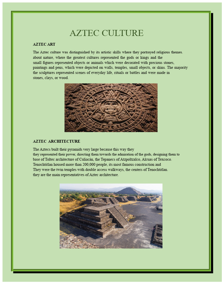 Aztec Culture 3 | PDF