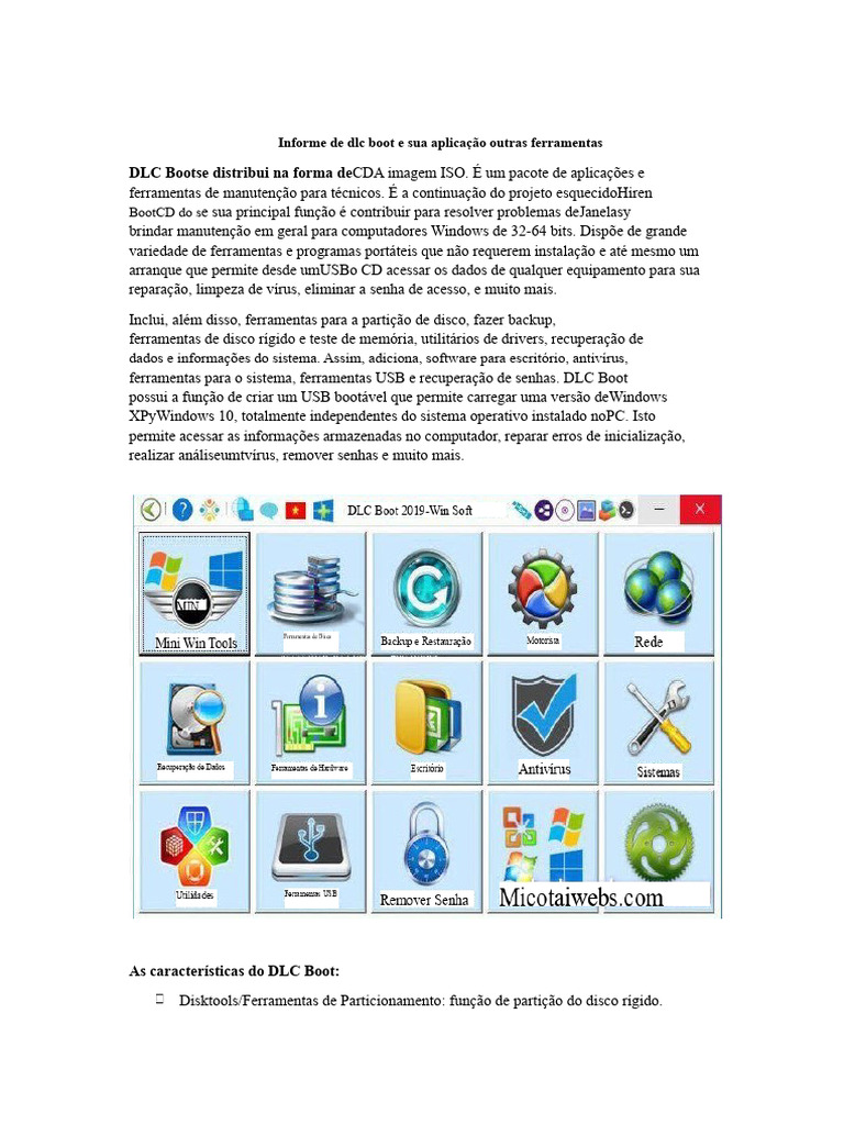 Informe sobre DLC Boot e suas funções | PDF