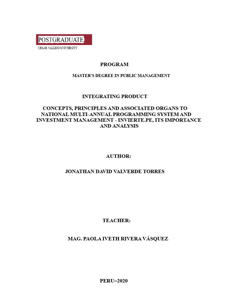 Ipi 1 - Individual Work - 1ST Week | PDF | Infrastructure | Government ...