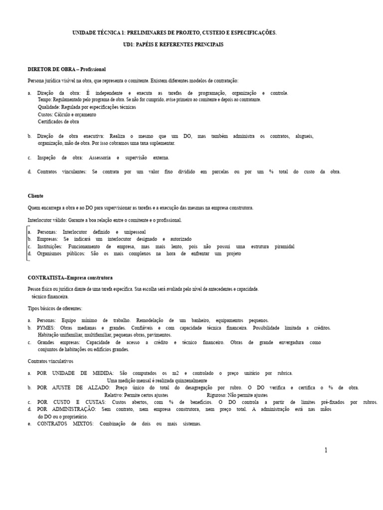 Resumo Final C3 Online Ojeda | PDF | Concreto | Orçamento
