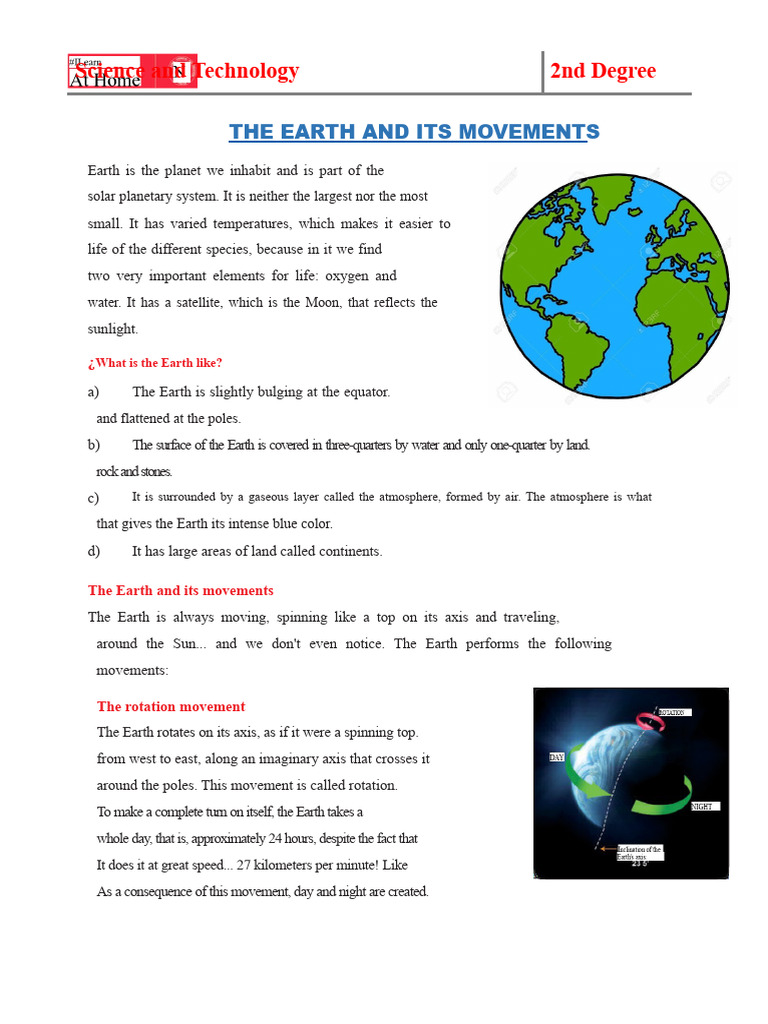 The Earth and Its Movements | PDF