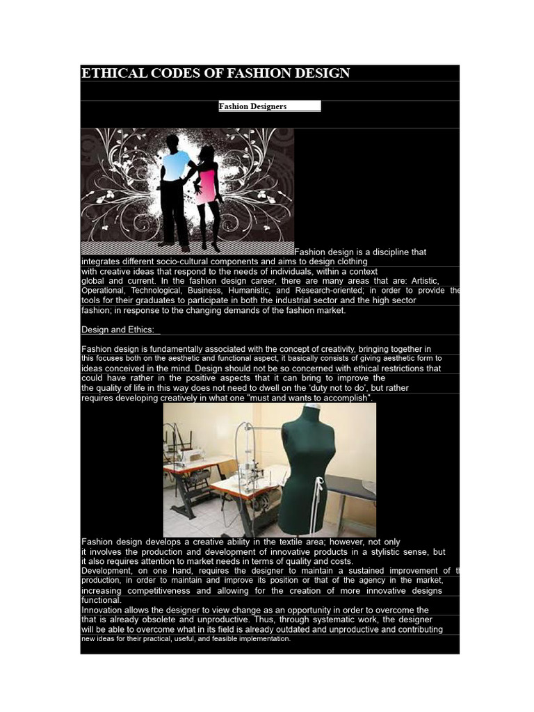 Ethical Principles in Fashion Design | PDF | Prudence | Fashion