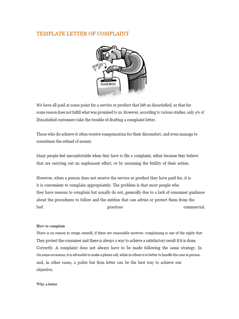 Models of Complaint Letter 2 | PDF | Complaint