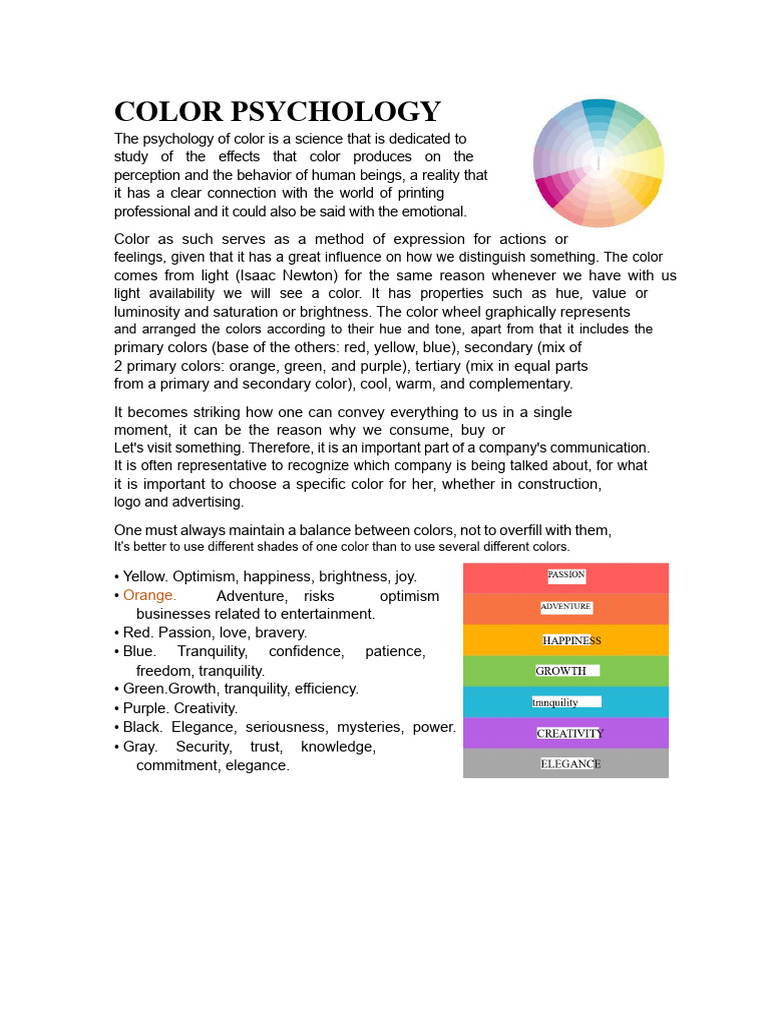 Color Psychology | PDF