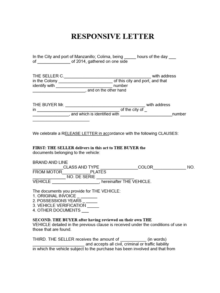 Responsibility Letter | PDF | Sales | Invoice