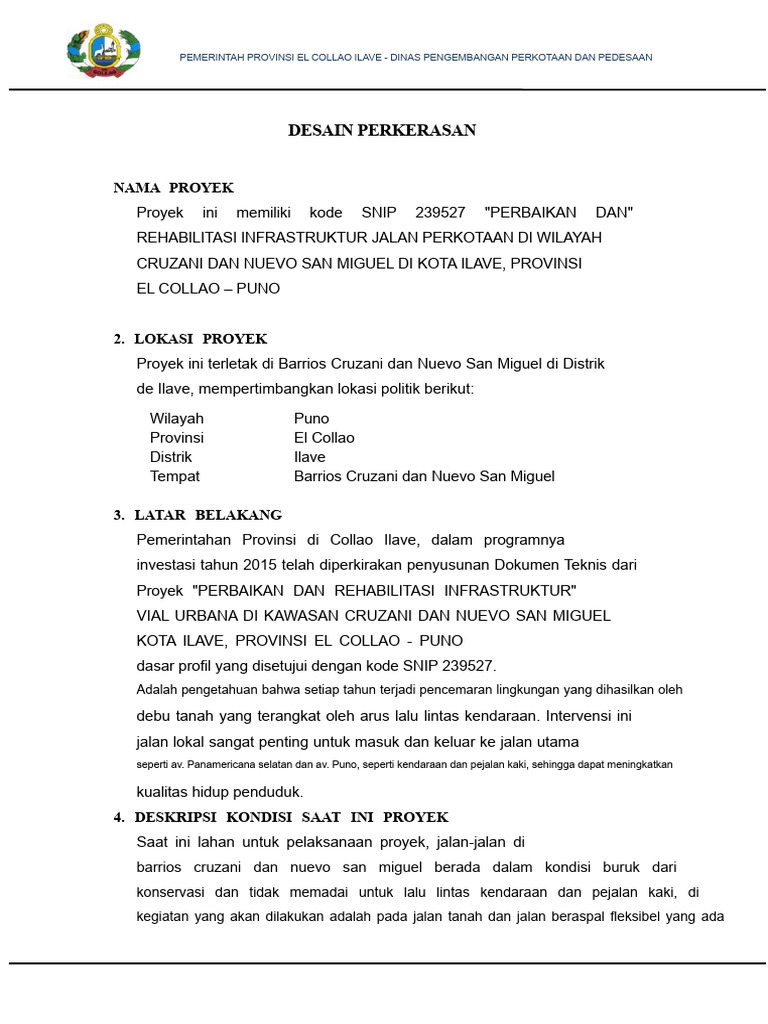 Memorandum Desain Paving | PDF