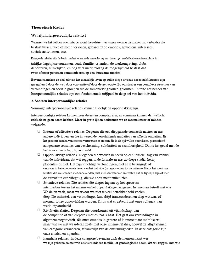 Theoretisch Kader | PDF