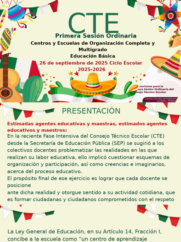 Cte Primera Sesion 25-26 | PDF | Enseñando | Aprendizaje