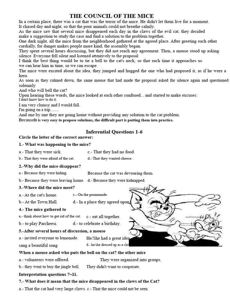 The Council of The Mice | PDF | Mouse