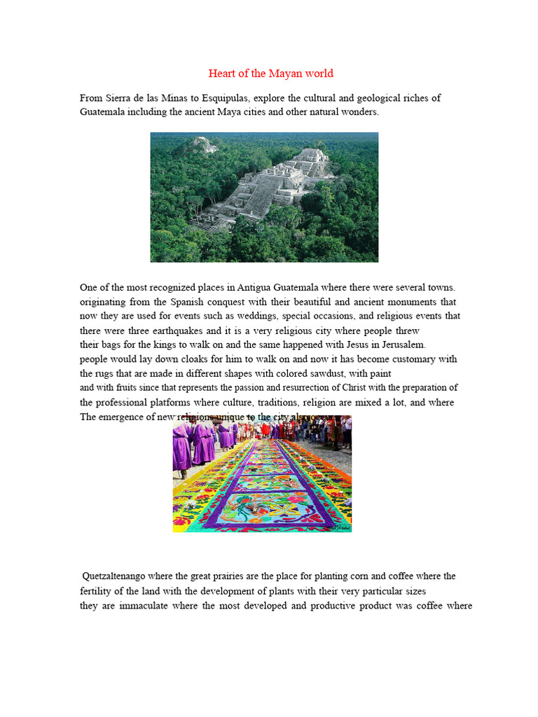 Heart of The Maya World | PDF | Guatemala | Maya Peoples
