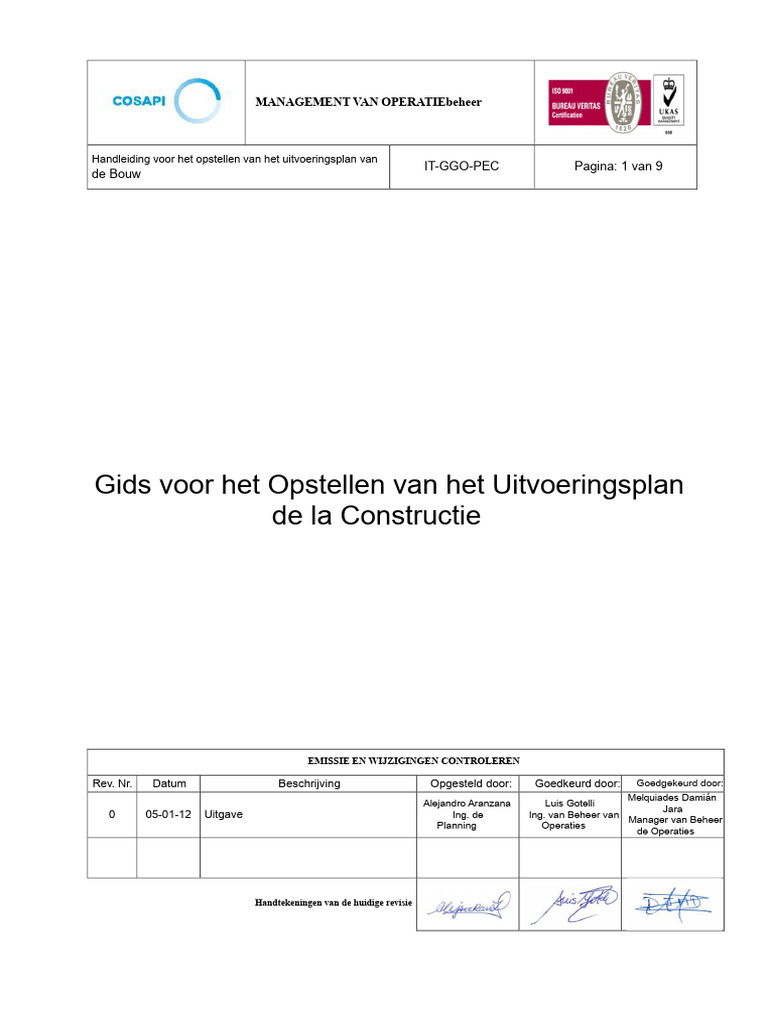 04 Gids Voor Het Opstellen Van Het Uitvoeringsplan Voor de Bouw | PDF
