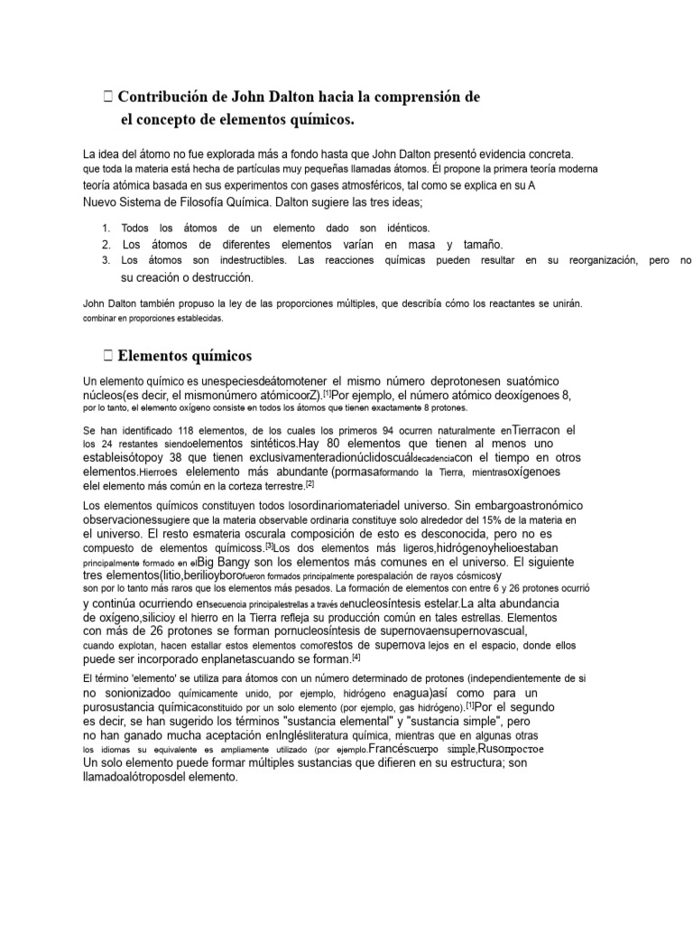 John Dalton | PDF | Compuestos químicos | Moléculas