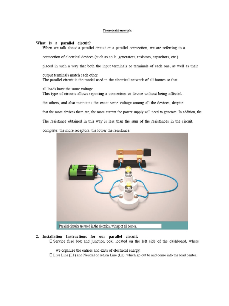 Installing a Parallel Circuit with Switch | PDF | Series And Parallel ...