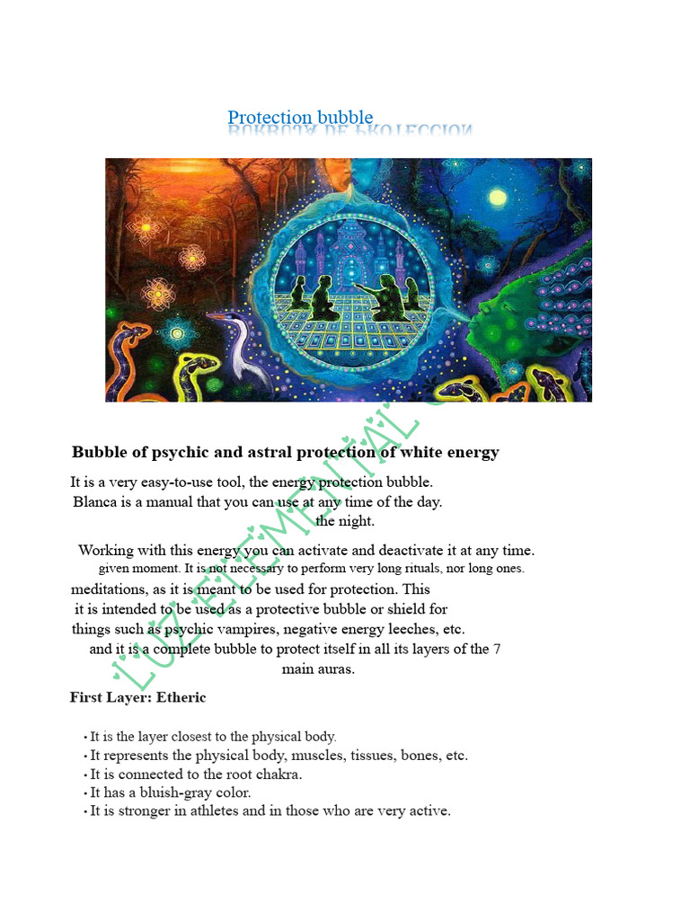 White Energy Protection Bubble Guide | PDF | Color | Chakra