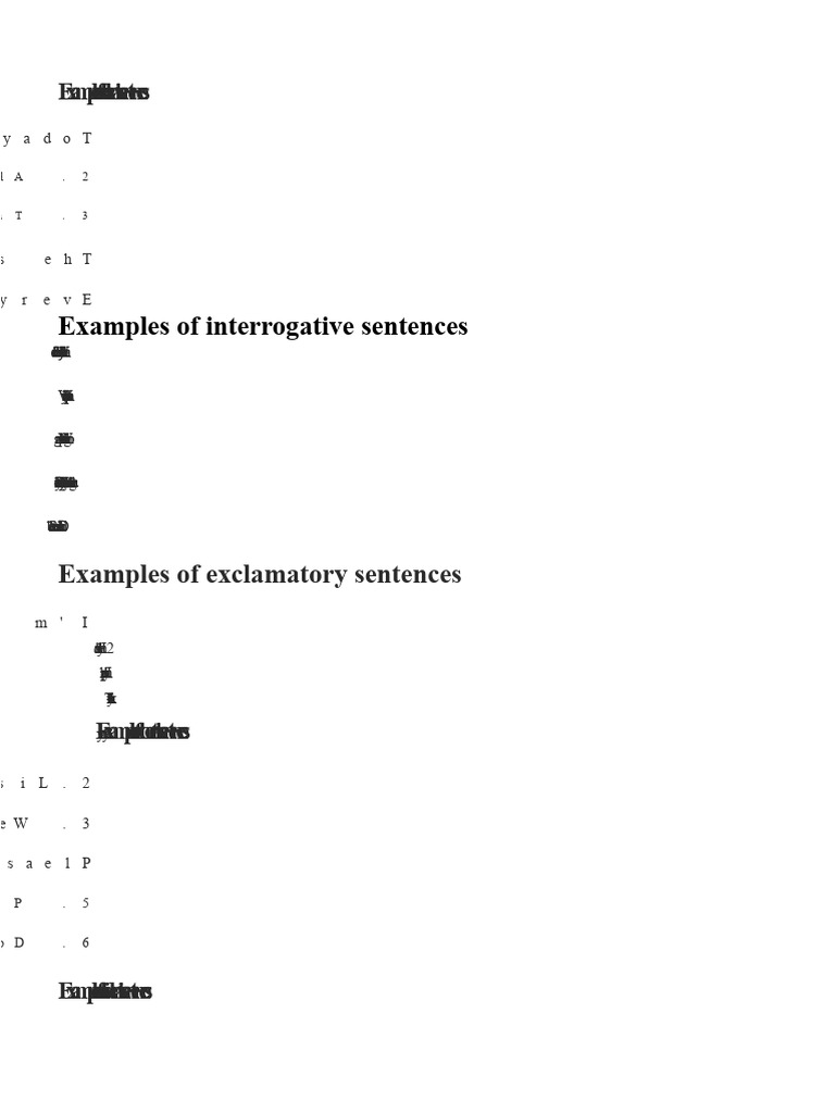 Classes of Sentences | PDF | Question | Semantics