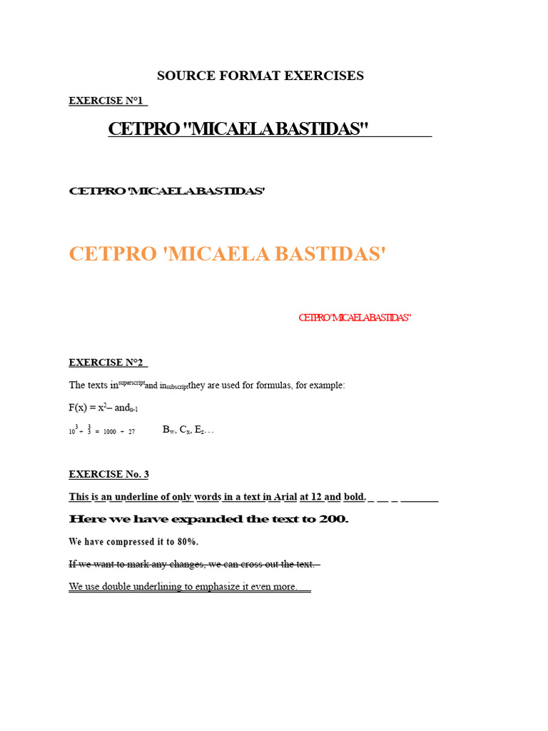 Exercises Source and Paragraph | PDF | Editing | Paragraph