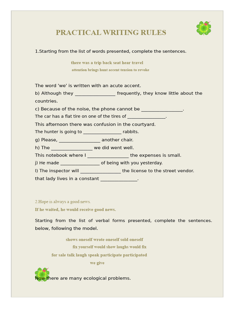 Writing Rules | PDF | Linguistics | Grammar