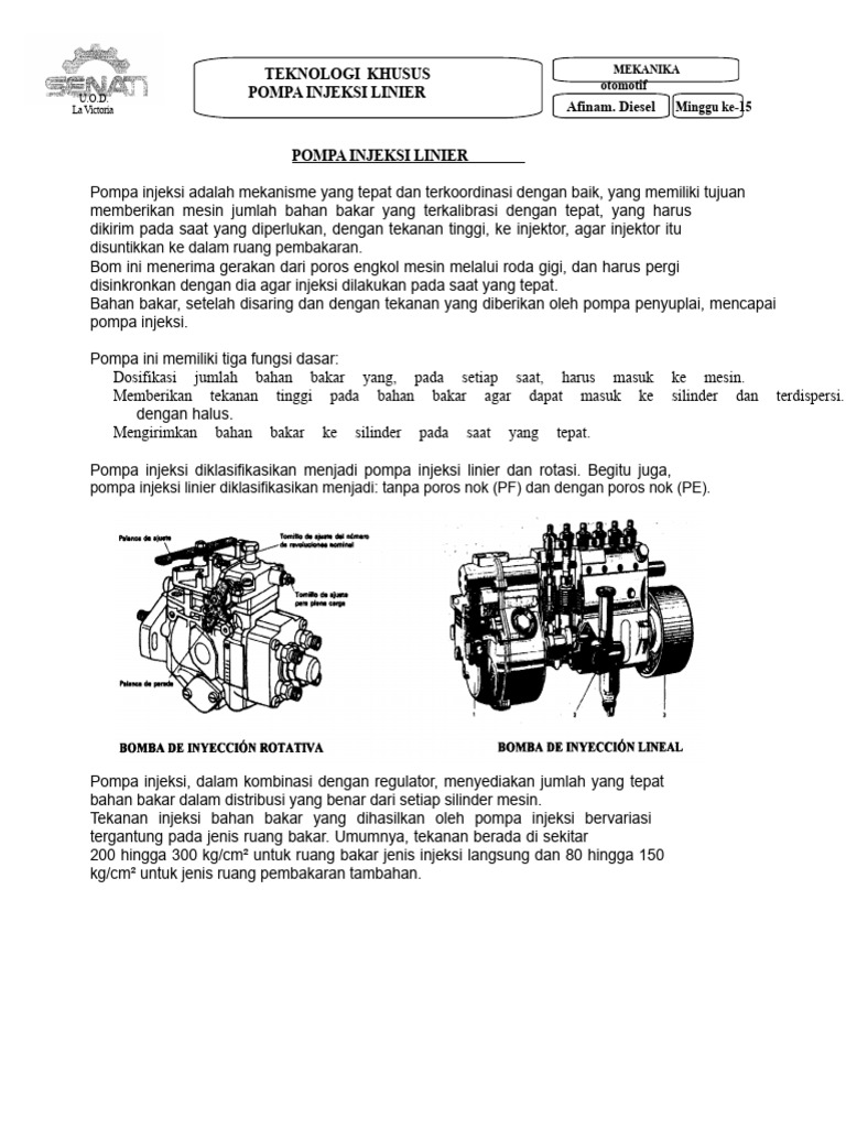 Pompa Injeksi Linier | PDF