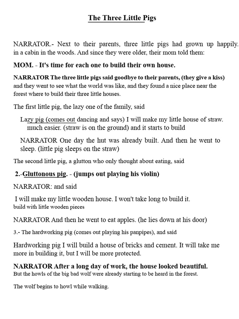 The Three Little Pigs | PDF