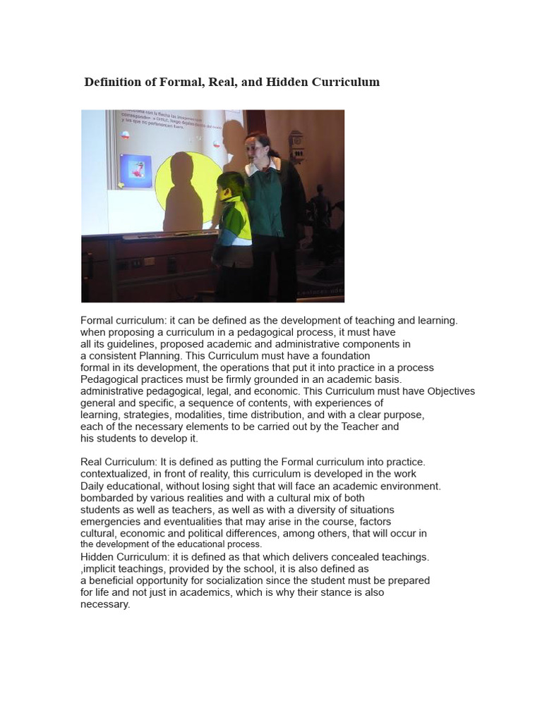 Definition of Formal Curriculum | PDF | Curriculum | Knowledge