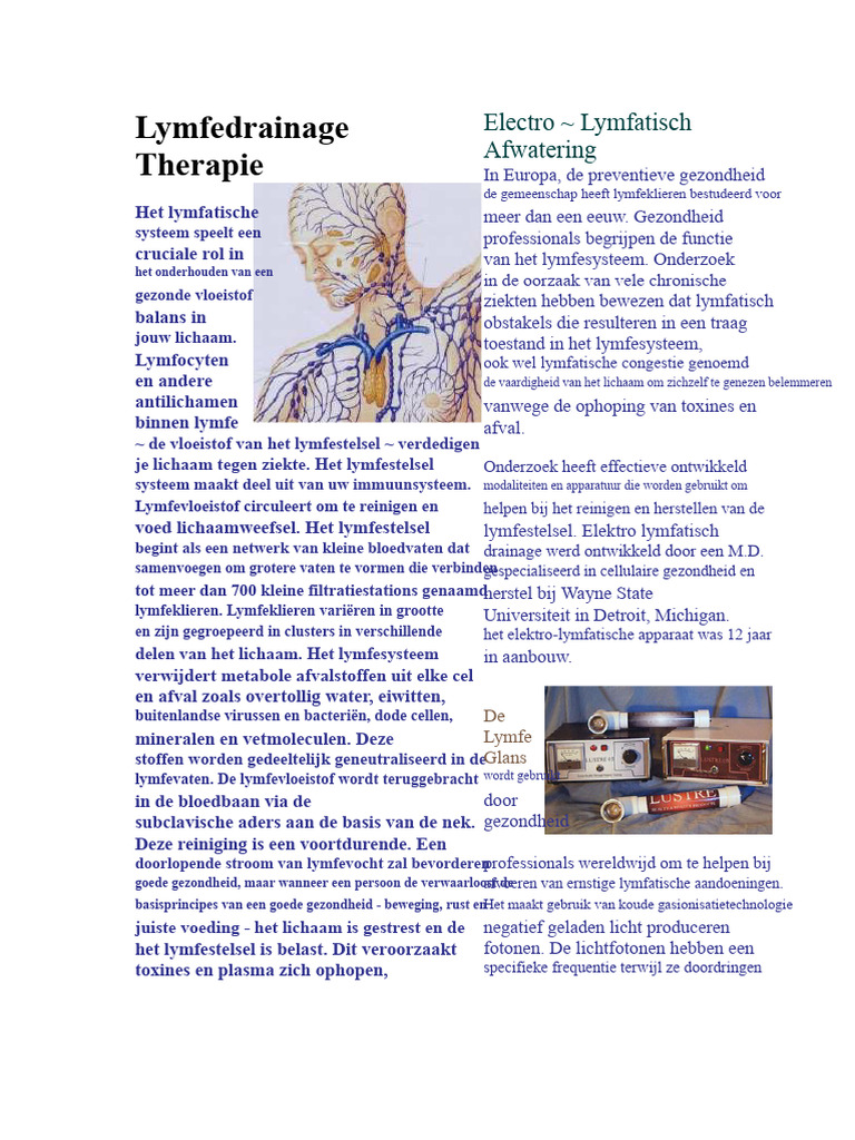 Lymfedrainagetherapie | PDF