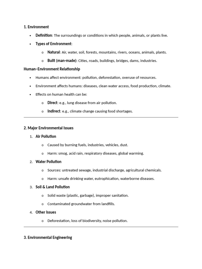 Introduction To Environmental Engineering | PDF | Water Pollution ...