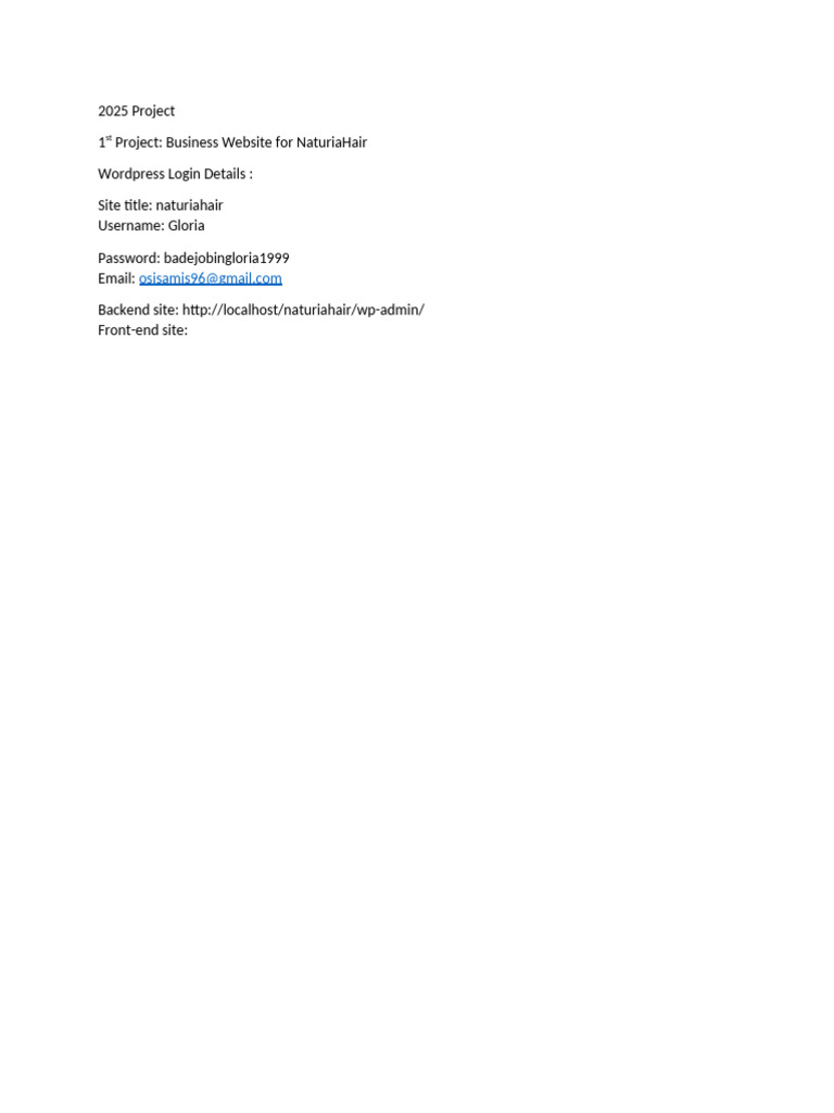 2025 Wordpess Project | PDF