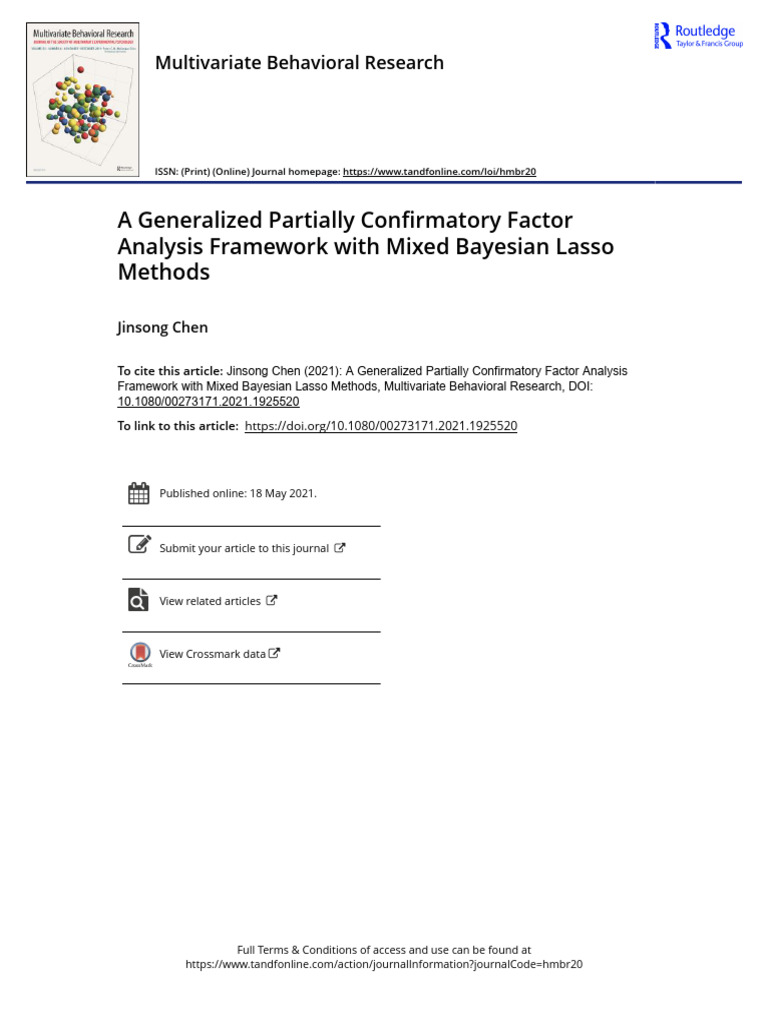 A Generalized Partially Confirmatory Factor Analysis Framework With ...