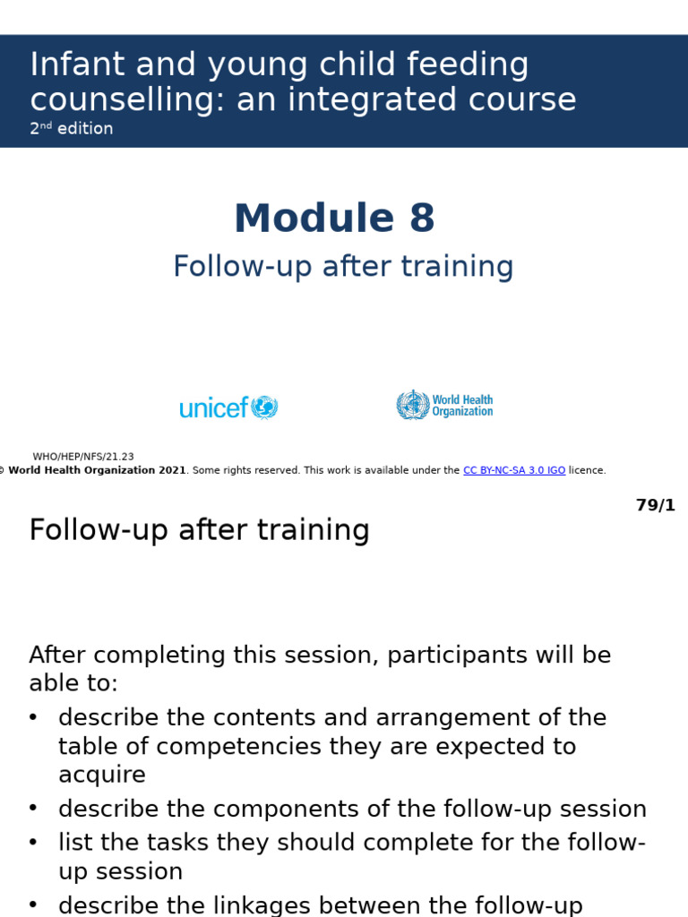 Module8 Iycf Counselling Follow Up After Training Slides | PDF