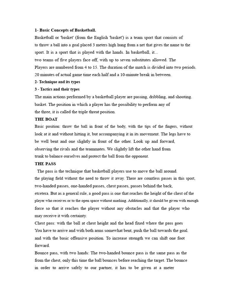 Basketball Basics: Techniques & Strategies | PDF | Team Sports | Sports