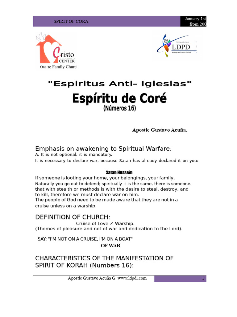 The Spirit of Korah | PDF | Abrahamic Religions | Theology