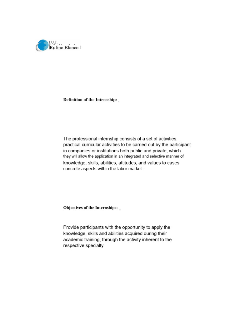 Internship Manual | PDF | Internship | Job Hunting