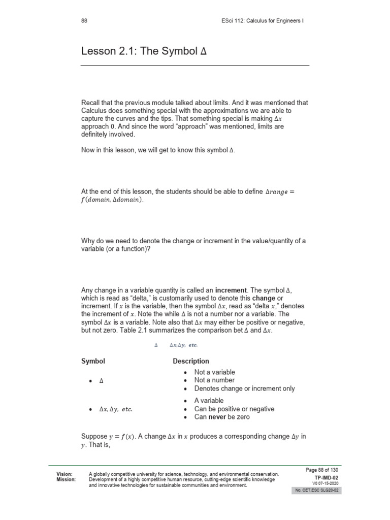 Understanding the Symbol ο in Calculus | PDF | Variable (Mathematics ...
