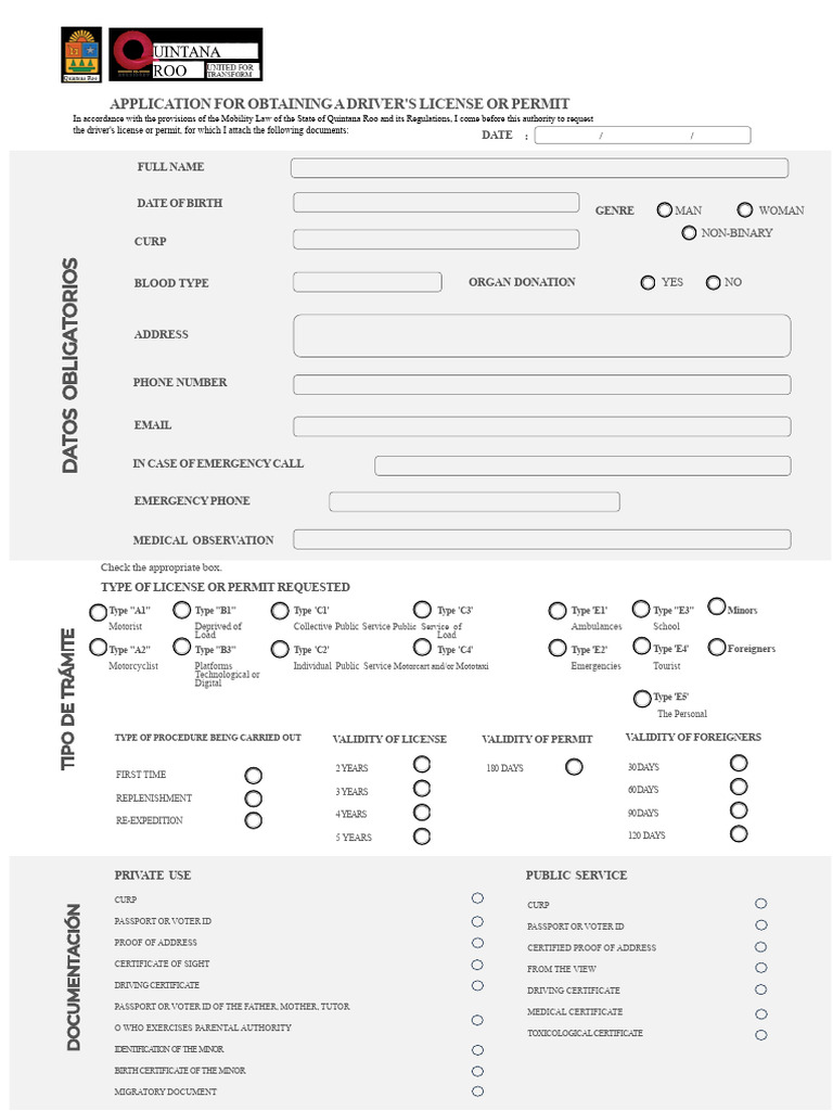 Application Format - License | PDF | Driver's License | Identity Document