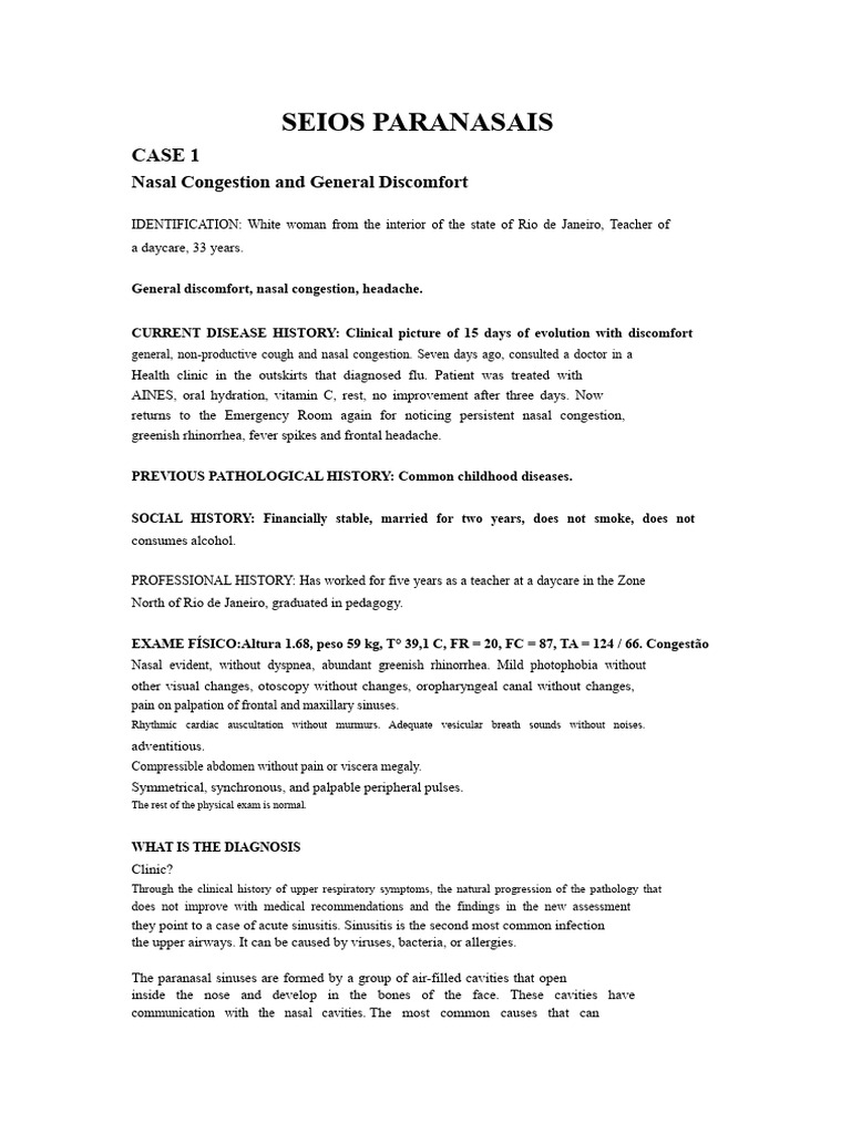 Paranasal Sinuses | PDF | Common Cold | Human Nose