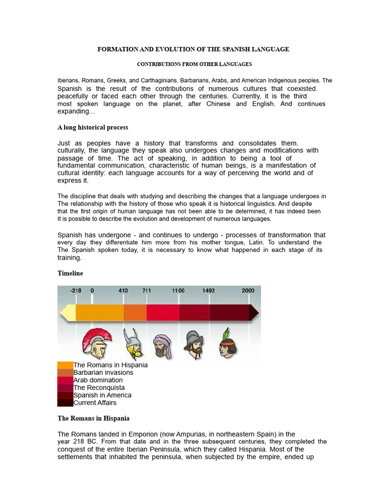 Formation and Evolution of The Spanish Language | PDF | Spain | Iberian ...