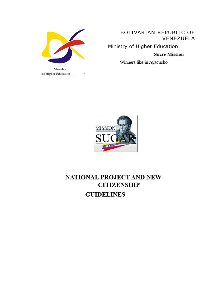 Venezuela's National Project Guidelines | PDF | Venezuela | Democracy