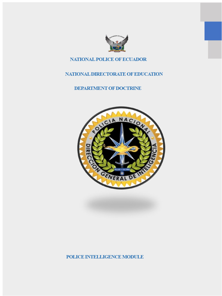 Police Intelligence Module 2022 | PDF | Classified Information | Espionage