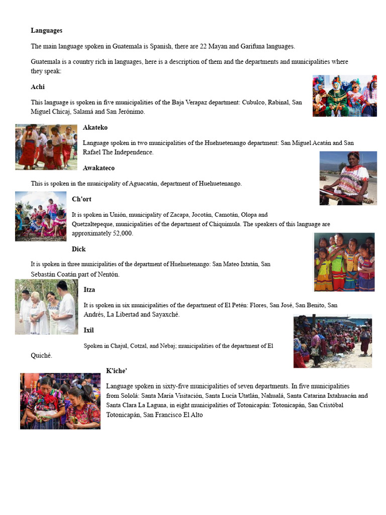 Languages of Guatemala: A Comprehensive Guide | PDF | Maya Peoples ...