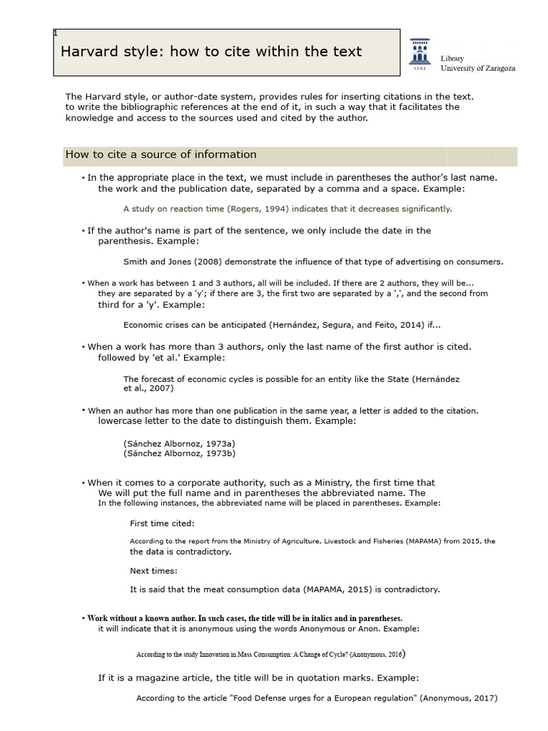 Harvard Style Summary | PDF | Bracket | Digital Object Identifier