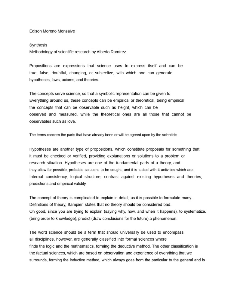 Synthesis - Methodology of Scientific Research 15a33 | PDF | Scientific ...