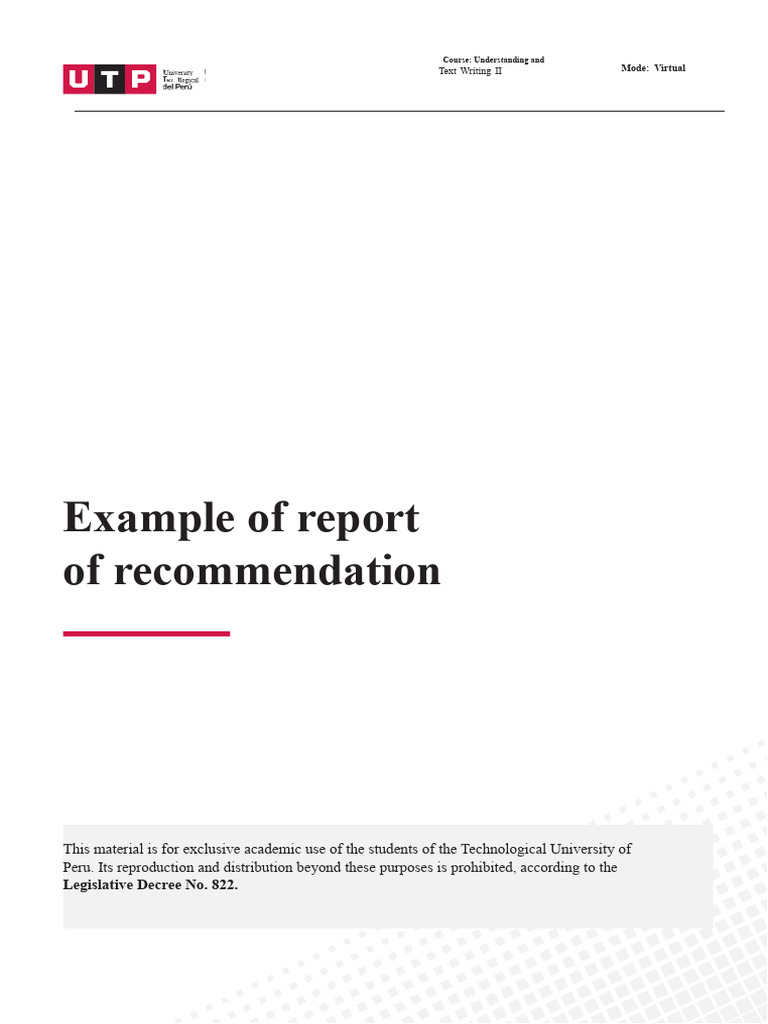 Week 05 - Topic 01: Task - Draft Version of The Recommendation Report ...