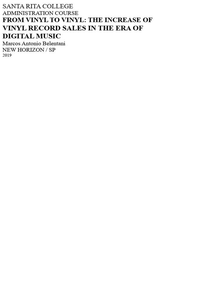 ARTICLE - From Vinyl To Vinyl - The Increase in Vinyl Record Sales in ...