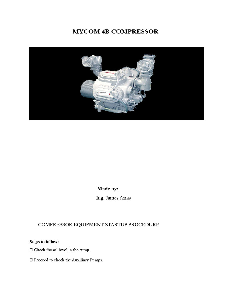 Mycom 4B Compressor | PDF | Pump | Water