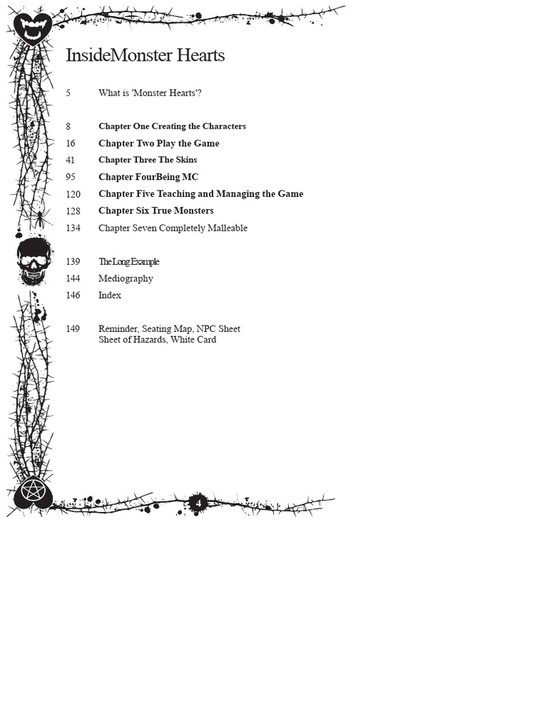 Monster Hearts: A Teen Horror RPG Guide | PDF