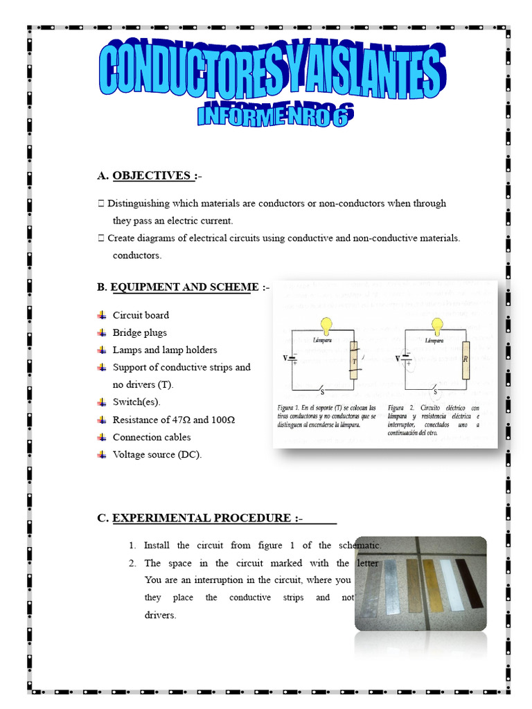 Conductors and Insulators - Report No. 6 | PDF | Electric Charge ...