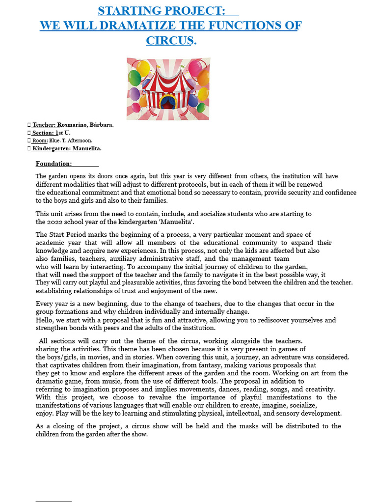 Circus Start Project .. | PDF | Communication | Experience