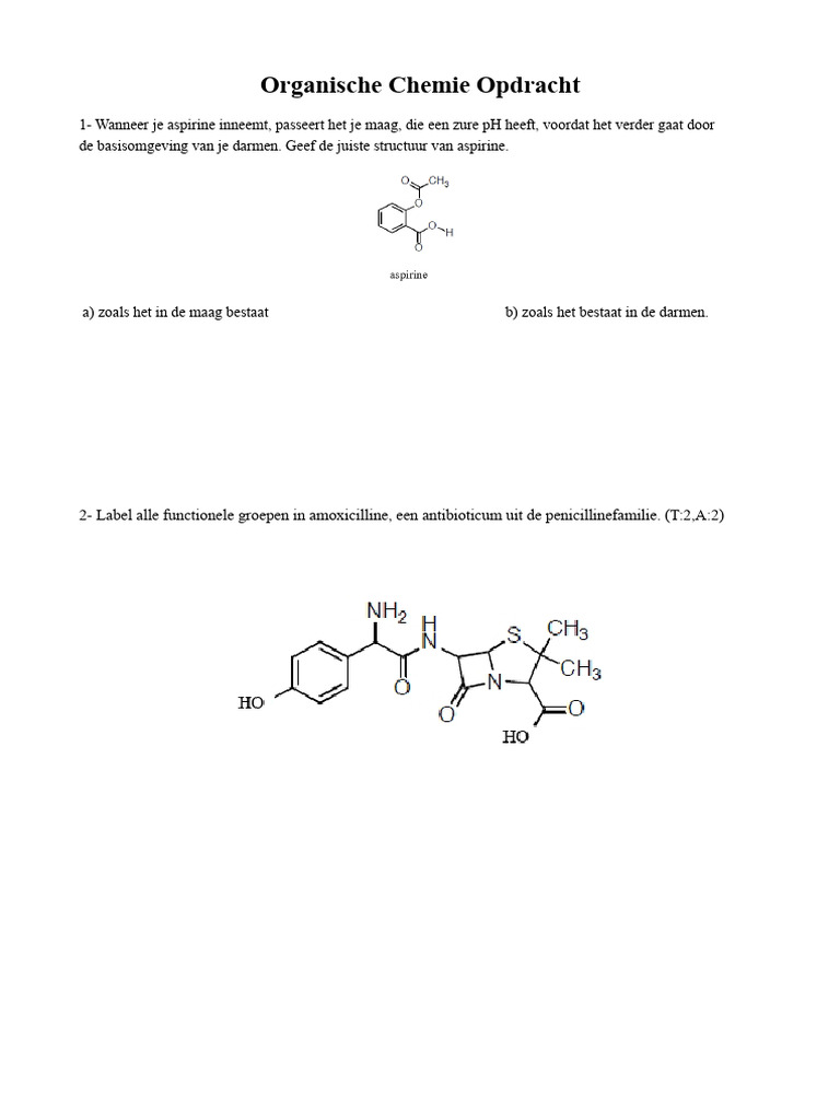 2 - Organische Chemie Opdracht | PDF