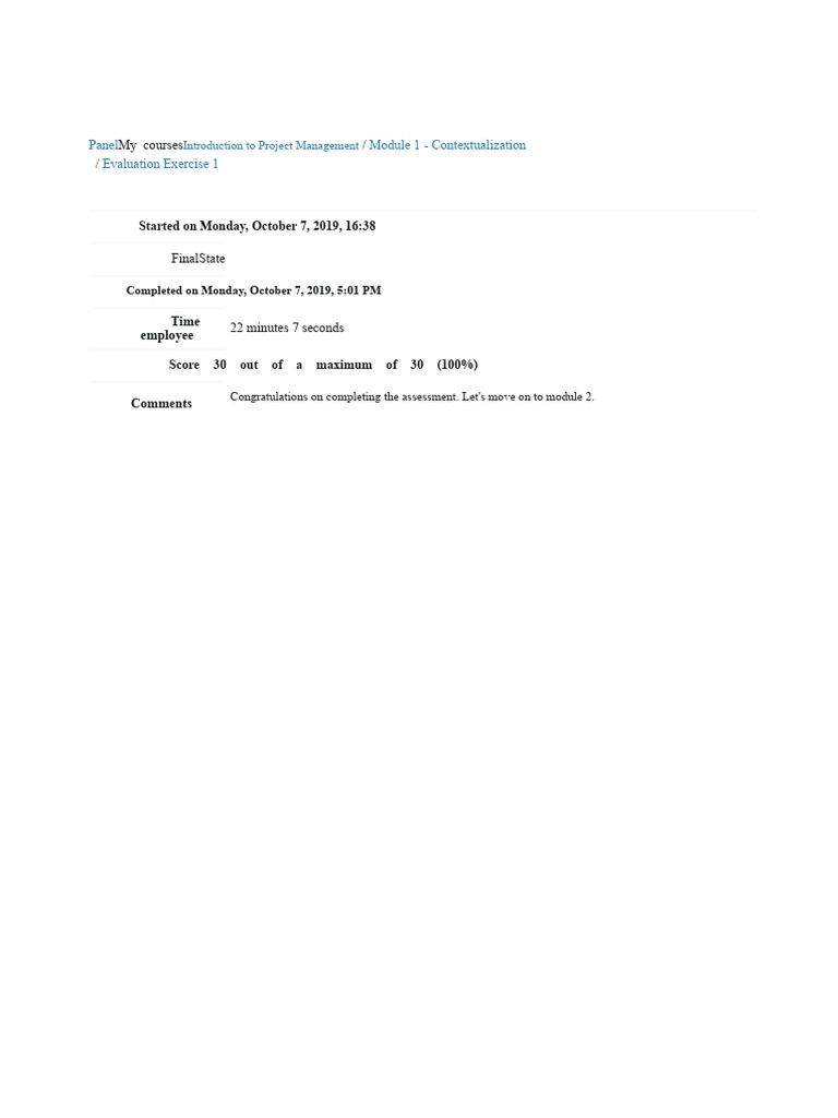 Assessment Exercise 1 | PDF | Project Management | Question